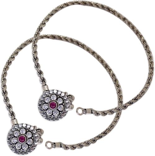 Buy Sahiba Gems Silver Anklet (Pack of 2) Online at Best Prices in India - JioMart.