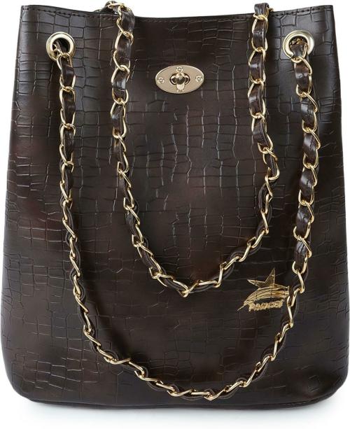 Buy Fances Brown Shoulder Bag Casual, Formal Croco Shoulder Bag Online ...