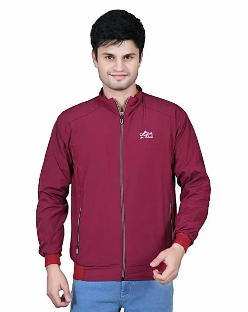 Buy osmclothing Maroon Wind Cheater Jacket For Men Online at Best ...