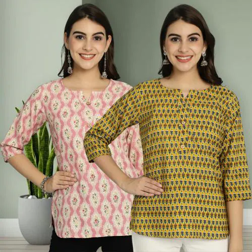 Buy Poshyaa Premium Trendy Tops & Tunics For Women - Pack of 2 Online ...