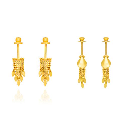 Buy arch fashion Tradition Gold Platted Bugdi Earring 2 Pair CMB1817 ...