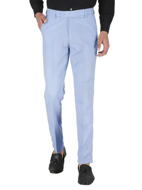 Buy CLARE&CLARA SKY BLUE SIM FIT FORMAL TROUSER Online at Best Prices in India - JioMart.