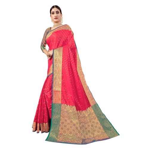 Buy Parvani Self Design, Woven, Embellished Banarasi Silk Blend ...