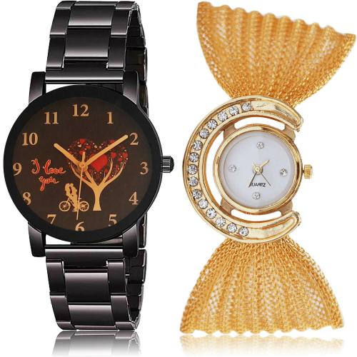 Buy NEUTRON Brand New Analogue I Love You Chain And Jula Black And Gold ...