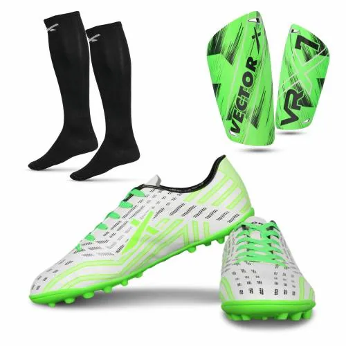 Buy Vector X Combo of X-Force Shoe, Pair of Shin Guard & Pair of ...