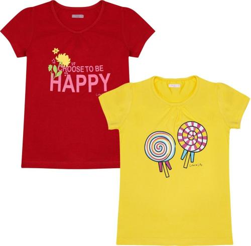 Buy Luke and Lilly pack of 2 Girls Half Sleeve Tshirt Online at Best ...