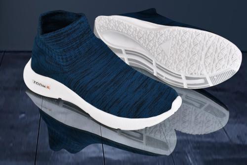 Buy Afreet Men Navy and White Comfort cotton Synthetic Sneakers Size ...