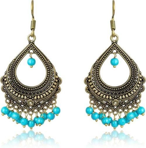 Buy Waama Jewels Gold-Plated Drops And Danglers Turquoise For Women, Girls Online at Best Prices ...