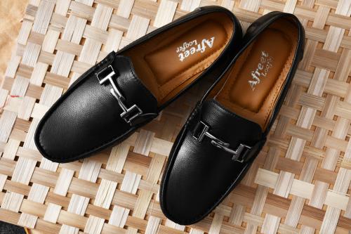 Buy Afreet Black Slip on Casual Loafers for Men Online at Best Prices ...