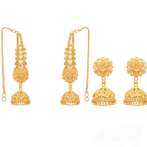 Buy arch fashion Traditional Gold Platted Kanchan Jumkhi Earring 2 Pair CMB1567,1651 Online at ...