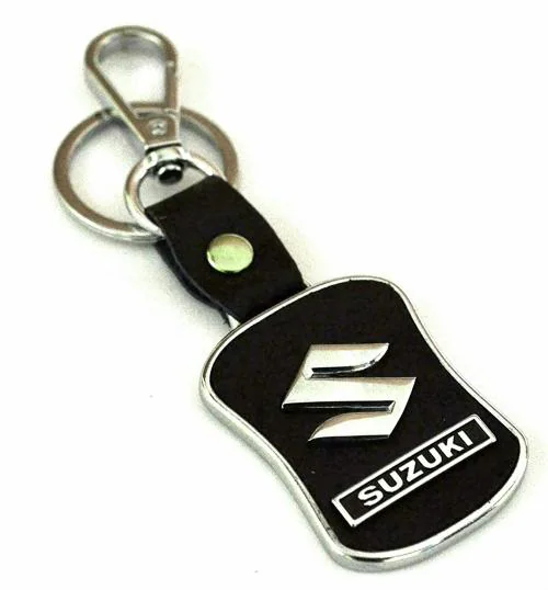 Buy MorningVale Leather Car Logo Keychain for Suzuki Key Chain ...