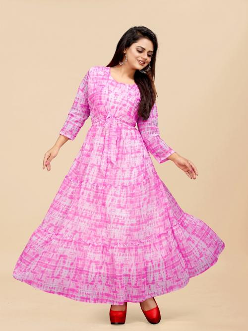 Buy JULEE Women's Georgette Digital Print Readymade Fancy Gown Online ...