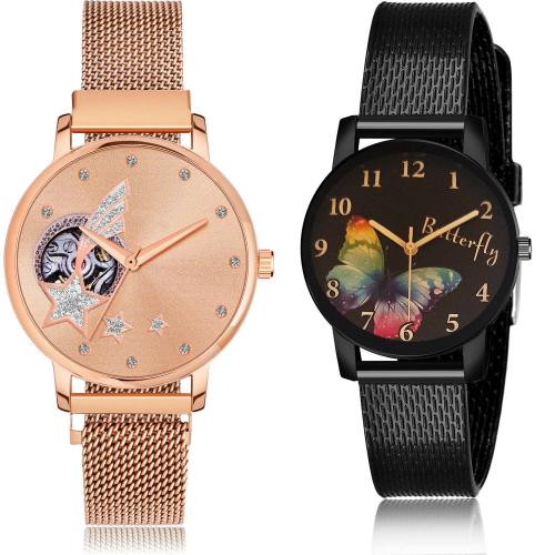 Buy GROOT New Fashionable Magnet Chain And Sports Rose Gold And Black ...