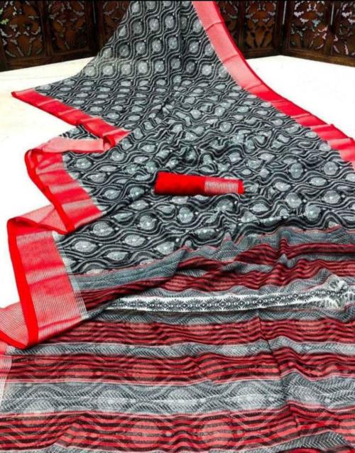 Buy Manjula Art Women Black Printed Georgette Daily Wear Saree Online ...