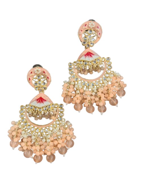 Buy JIYANSHI FASHION : TRADITIONAL EARINGS, PITCH+WHITE, 2 COLORS OF ...