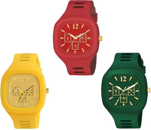 Buy hala Combo of 3 Analog Collection Analog Watch - For Boys & Girls ...