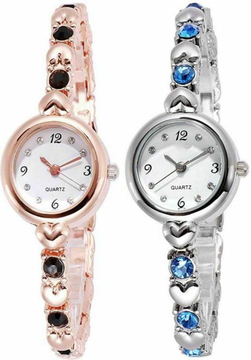 Buy Varni Retail Desingner Rosegold Dani Black Diamond & SIlver Dani In ...