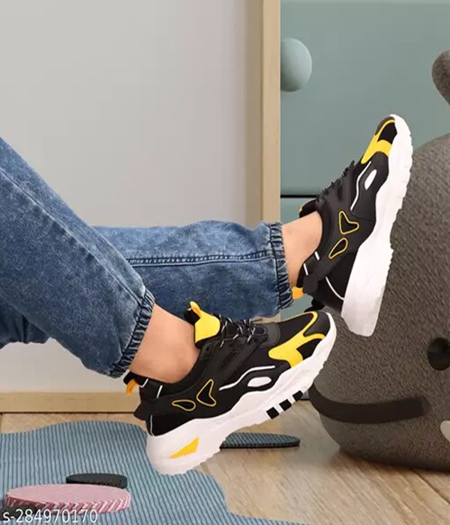 Buy FreeMo Colorblocked Sneaker For Men Shoes-Size-UK-8-Black Online at ...