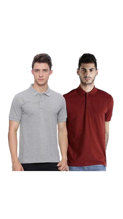 Buy Fastoche Men Multicolor Polo Tshirt (Pack Of 2) Online at Best ...