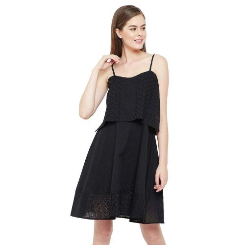 Buy PANIT Women Black cotton Dresses Online at Best Prices in India ...