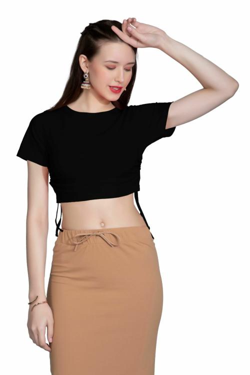Buy The Blazze B5032 Women Cotton Round Cap sleeve Blouse Draw string ...