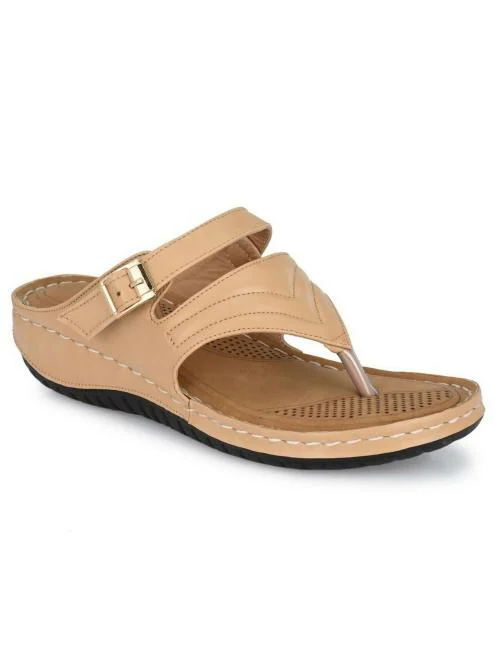 Buy Aady Austin Women's Synthetic Beige Slip-On Ortho Slippers Online ...