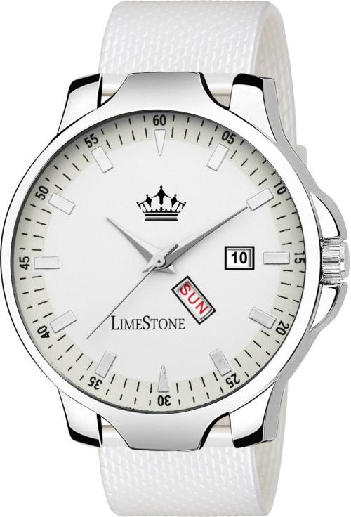 Buy LIMESTONE Analog White Dial White Strap Watch For Men (LS2916 ...