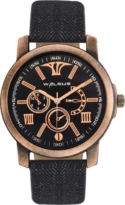 Buy Walrus Analog Black Dial Black Strap Watch For Men Online at Best ...
