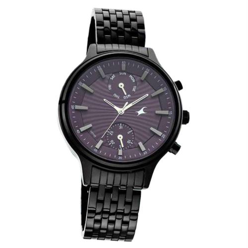 Buy Fastrack Analog Dial Purple Band Black Ruffles Watch-Nn6208Nm01 For ...