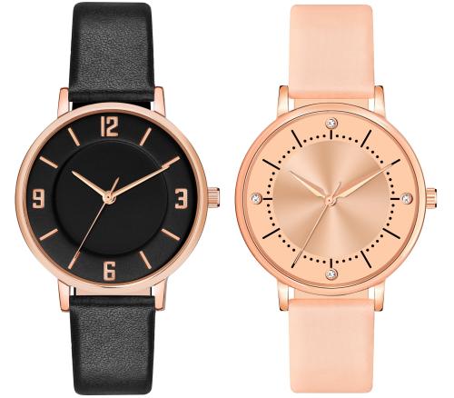 Buy Zabby Allen Black and Peach Leather Belt 391-512 Combo Analog Women ...