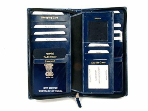 Buy Sukeshcraft Blue Polypropylen Zipper Safe 2 Passport 13 Cards ...