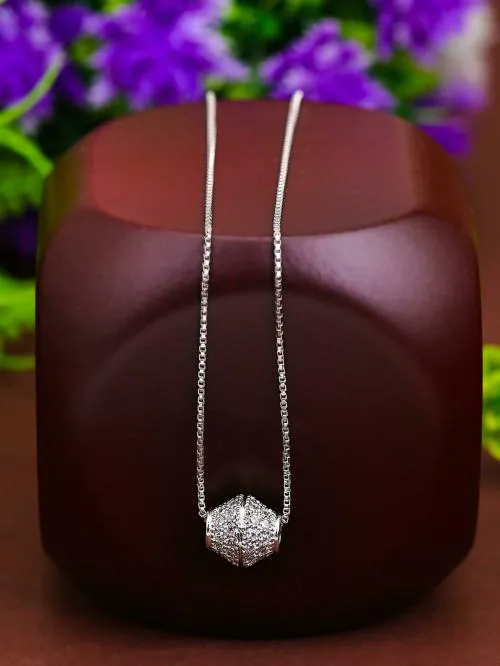 Buy Pissara by Sukkhi Ethnic 925 Sterling Silver Cubic Zirconia Pendant ...