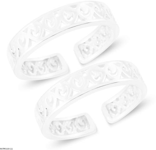 Buy Parnika Stylish & Comfortable Band Pure 92.5 Sterling Silver Toe Ring () Online at Best ...