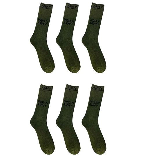 Buy Cotson Men Cotton Army Full Length Socks (Pack of 6 Pairs) Online ...