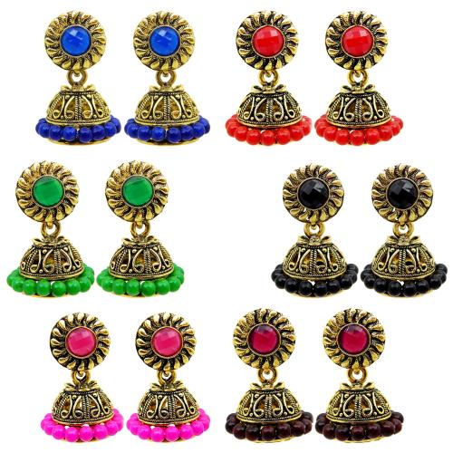 Buy Fresh Vibes Antique Gold Small Jhumki for Women Traditional ...