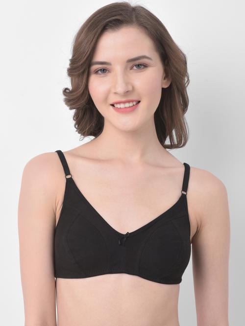 Buy Clovia Black Solid Cotton Full Coverage Bra Online at Best Prices in India - JioMart.