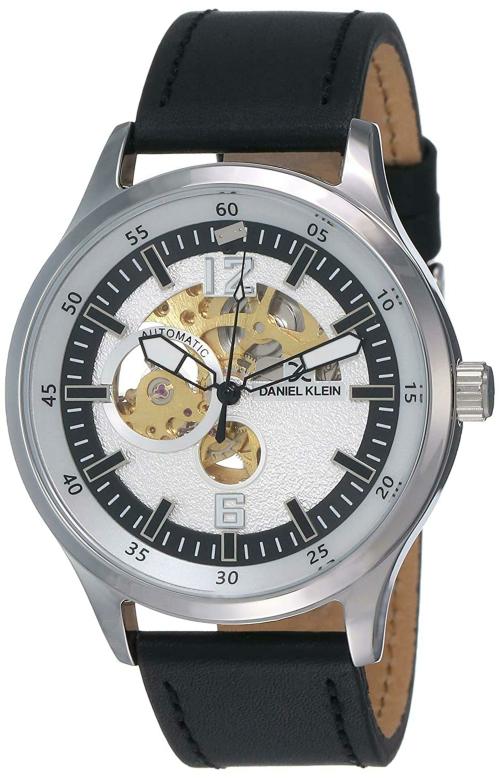 Buy Daniel Klein Analog Silver Dial Black Strap Watch For Men Online at ...
