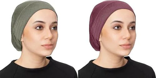 Buy PlutoProm Women Under Scarf Hijab Cap 2 Pcs Under Caps for Turban ...