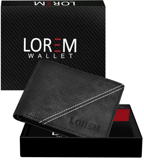 Buy Lorem Black Artificial Leather 4- Card Slot Wallet For Men Online ...