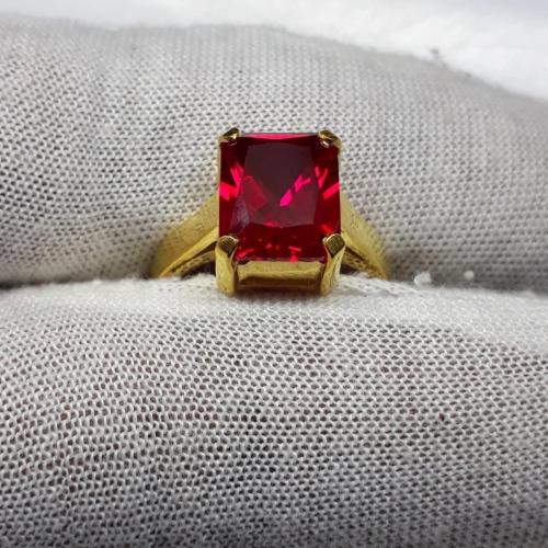 Buy Chopra Gems & Jewellery Brass Ruby Ring (Men and Women) - Free size ...