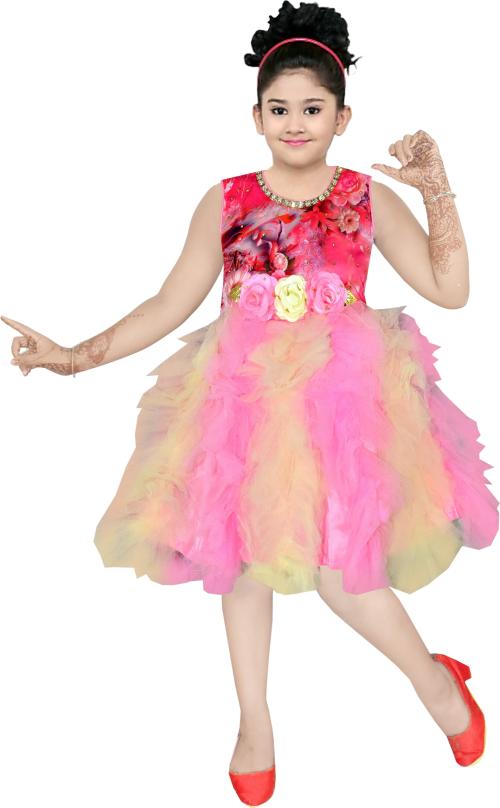 Buy Maruf Girls Red Net Fit and Flare Dress - 1 to 2 Years Online at Best Prices in India - JioMart.