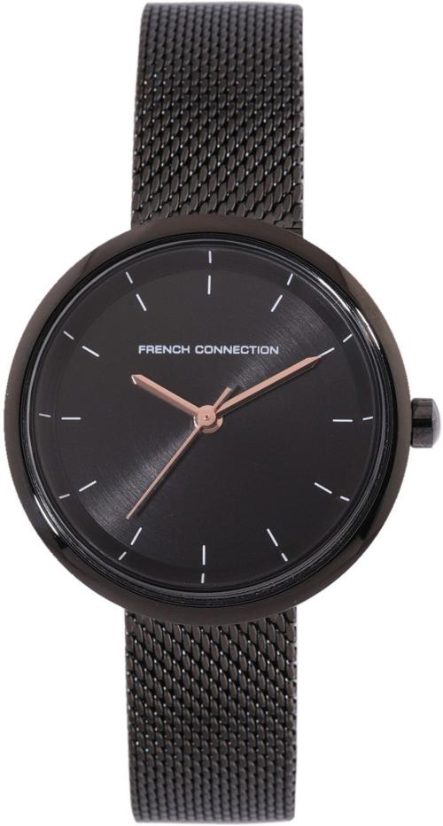 Buy French Connection Analog Black Dial Black Strap Watch For Women ...