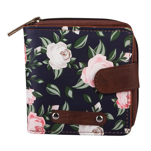 Buy Shopmantra Faux Leather Flower Print Card Holder Wallet Online at ...