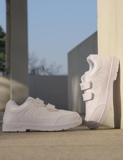 Buy Prefect By Liberty SCHOOLFUN Kids Velcro Uniform White School Shoes ...
