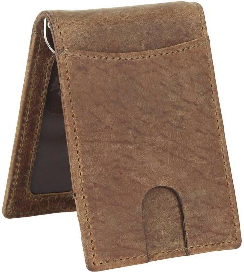 Buy Leather Complex Men Brown Rfid Money Clip Online at Best Prices in ...