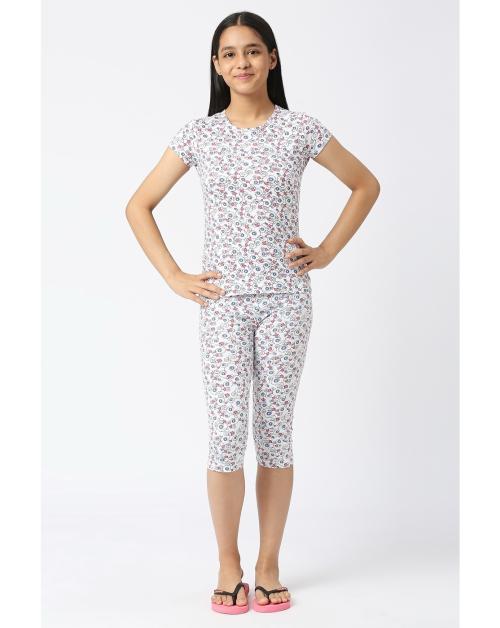 Buy SINI MINI Round Neck With Half Sleeve Top & Capri Black Girls ...