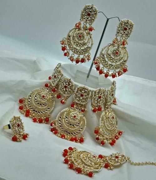 Buy Aashish Imitation Alloy Red Jewel Set For Women Online at Best ...