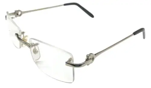 Buy Rsinc Silver and Black Metal Rimless Spectacle Frame Online at Best ...