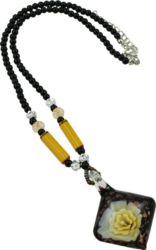 Buy HIGH TRENDZ Silver Plated Glass Single Locket Chain and Pendant Set ...