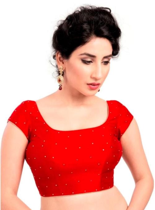 Buy Nancy Designer Women's Bangalore fabric, Stone work stitched blouse ...